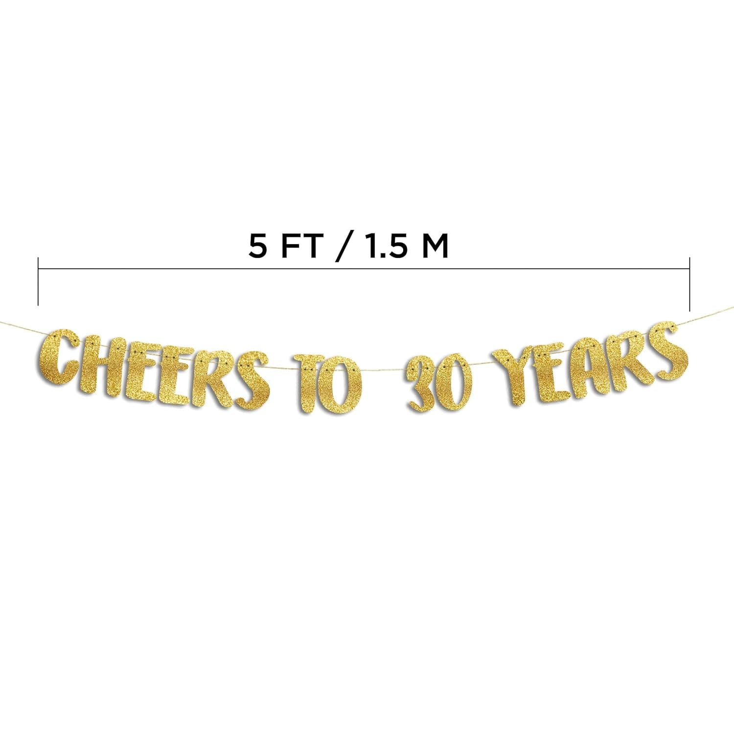 Cheers to 30 Years Gold Banner - Long Service Badges