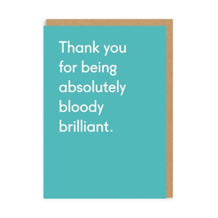 Bloody Brilliant Thank You Card - Long Service Badges