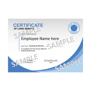 Long Service Certificate - Long Service Badges