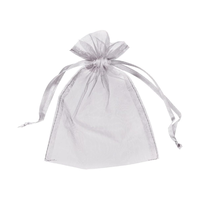 Silver Organza mesh drawstring bag - Long Service Badges